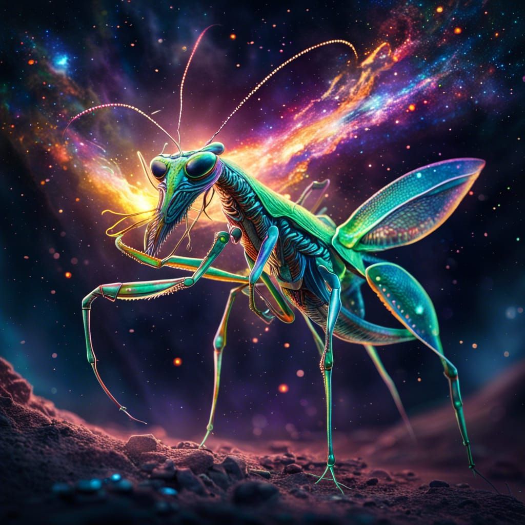Cosmic Mantis - AI Generated Artwork - NightCafe Creator