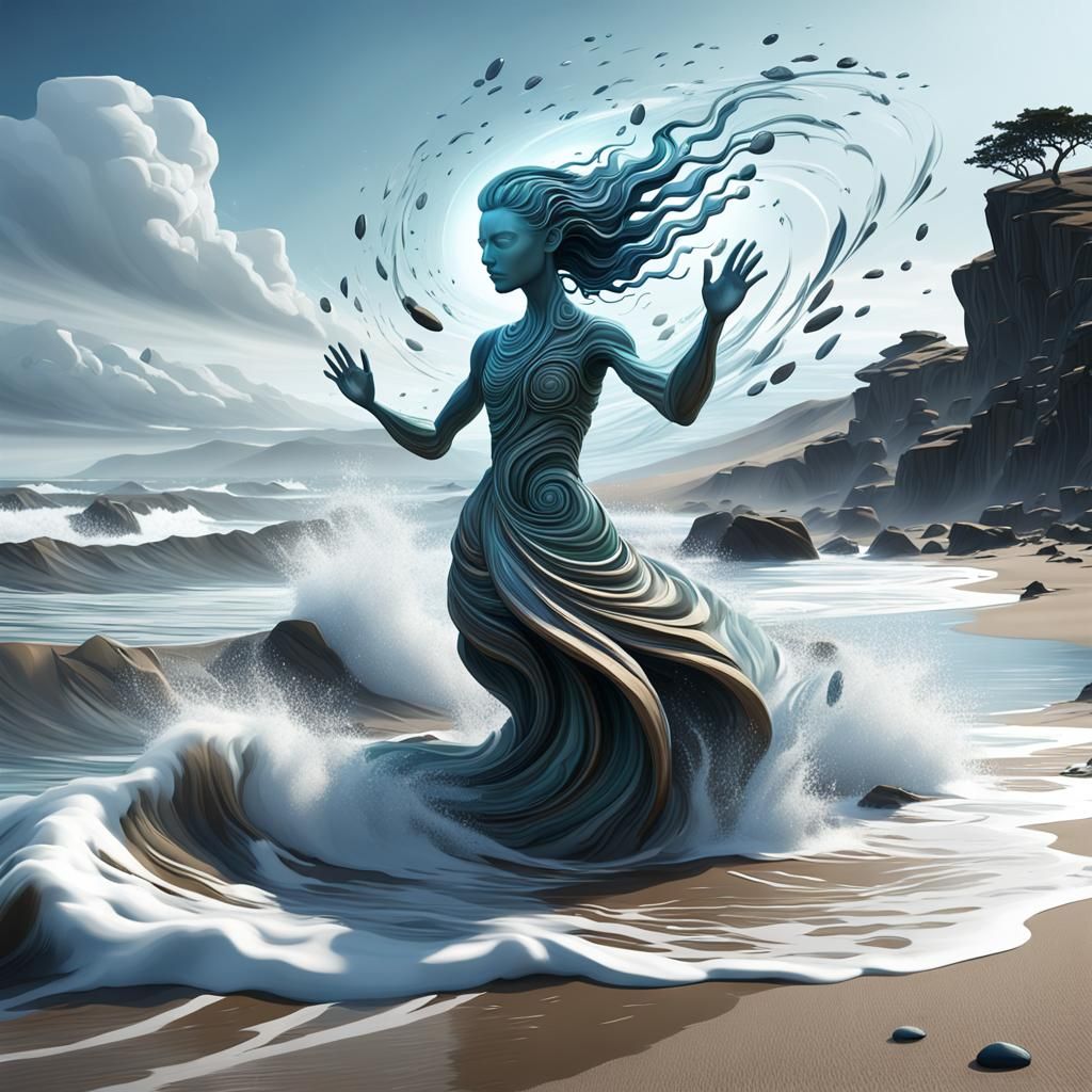 Pebble stones elemental rising - AI Generated Artwork - NightCafe Creator