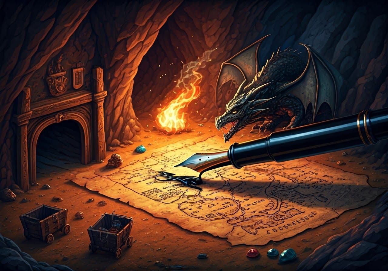 drawing a fantasy realm map - Surreal Fantasy Realm Map Unfo...