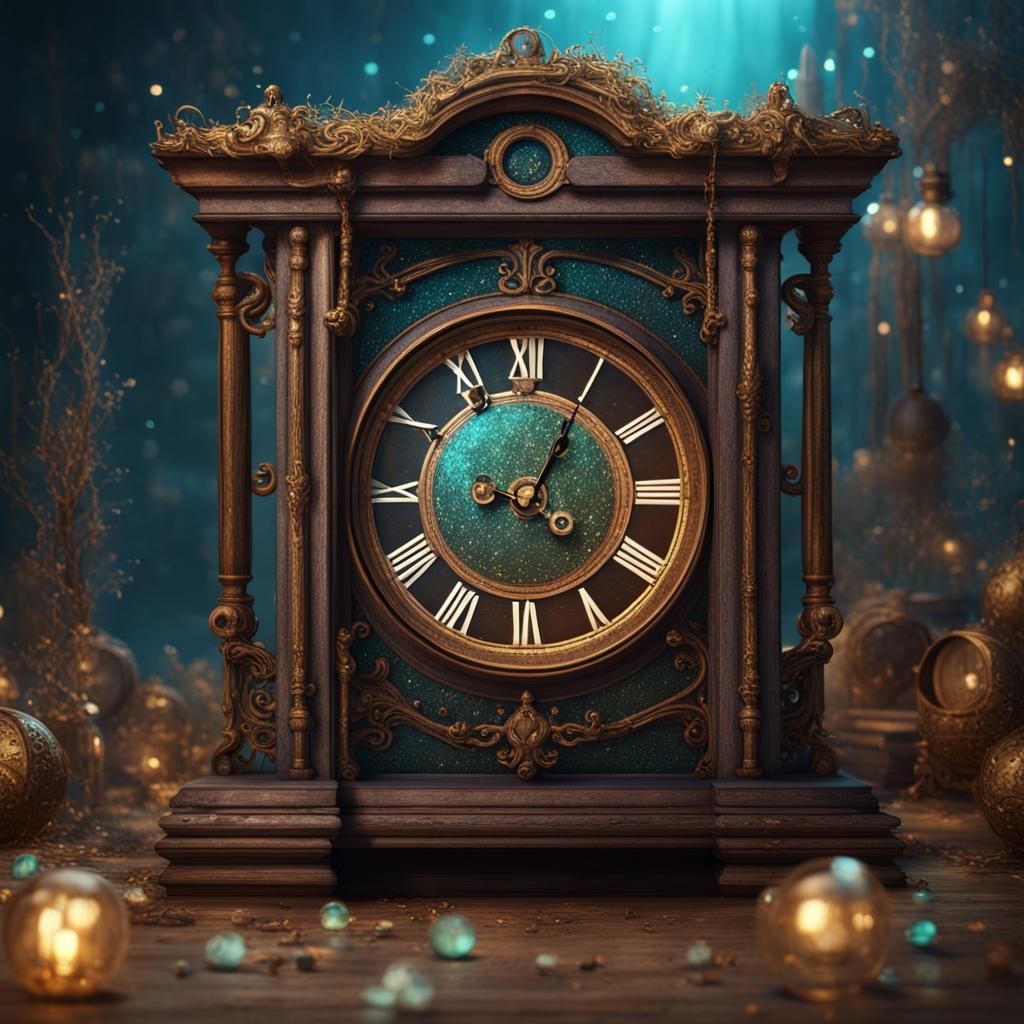 Magical clock - AI Generated Artwork - NightCafe Creator