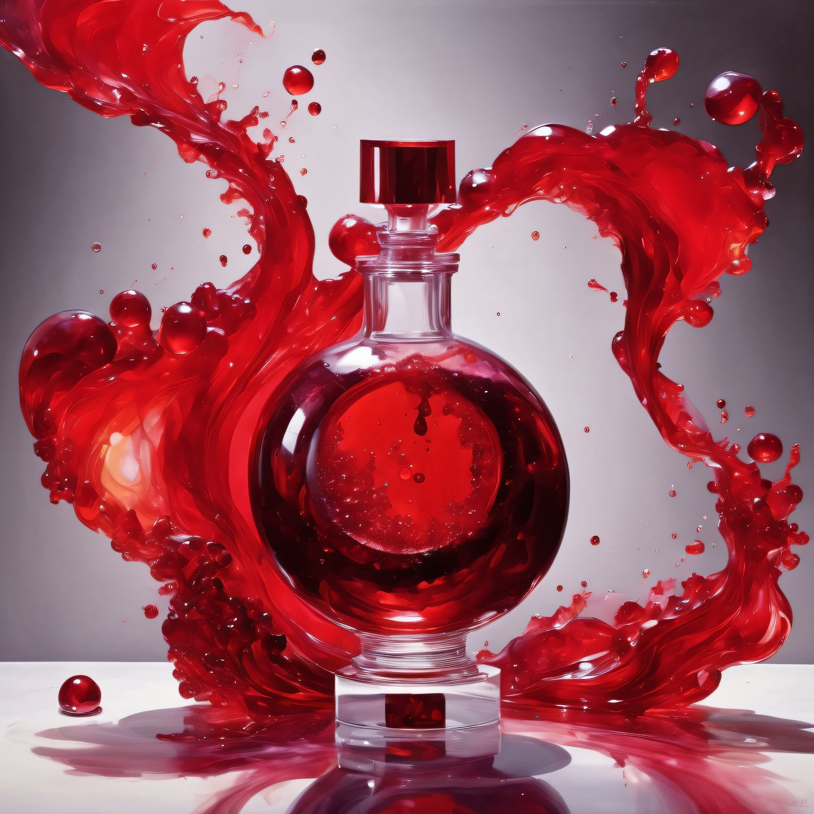 Red Elixir - AI Generated Artwork - NightCafe Creator