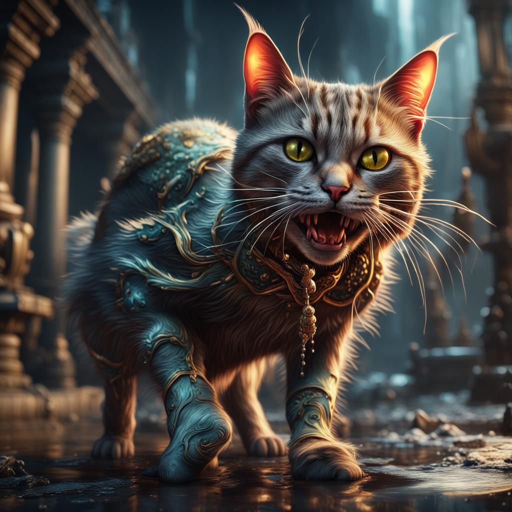 Goblin mode cat v2 - AI Generated Artwork - NightCafe Creator