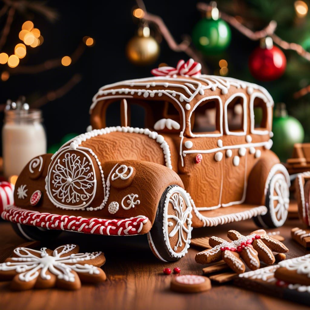 Gingerbread Car - AI Generated Artwork - NightCafe Creator
