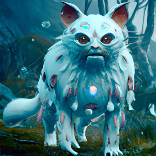 catghost - Ethereal Feline Spirit Descends in Vibrant Dreams...