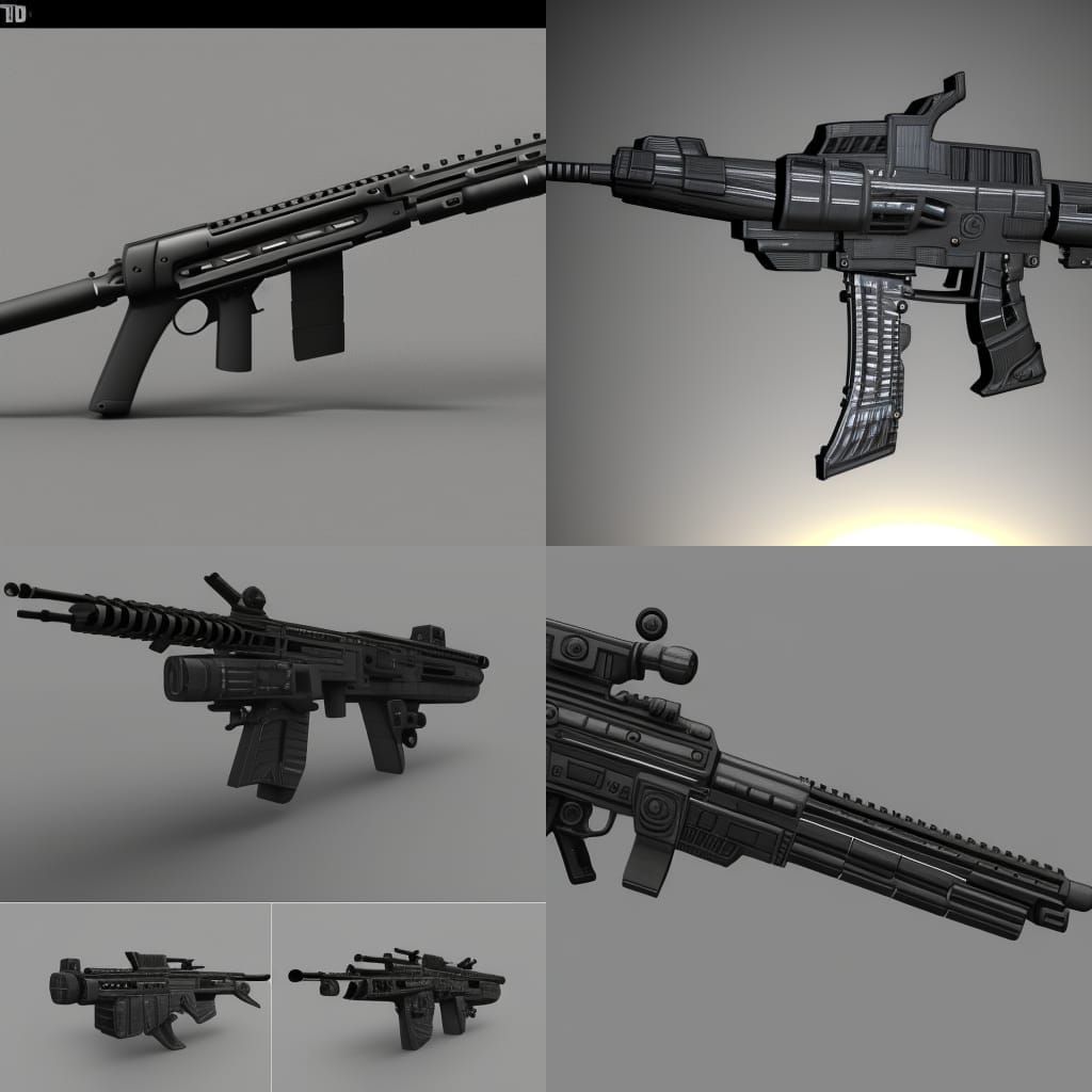 Futuristic heavy assault rifle - AI Generated Artwork - NightCafe Creator