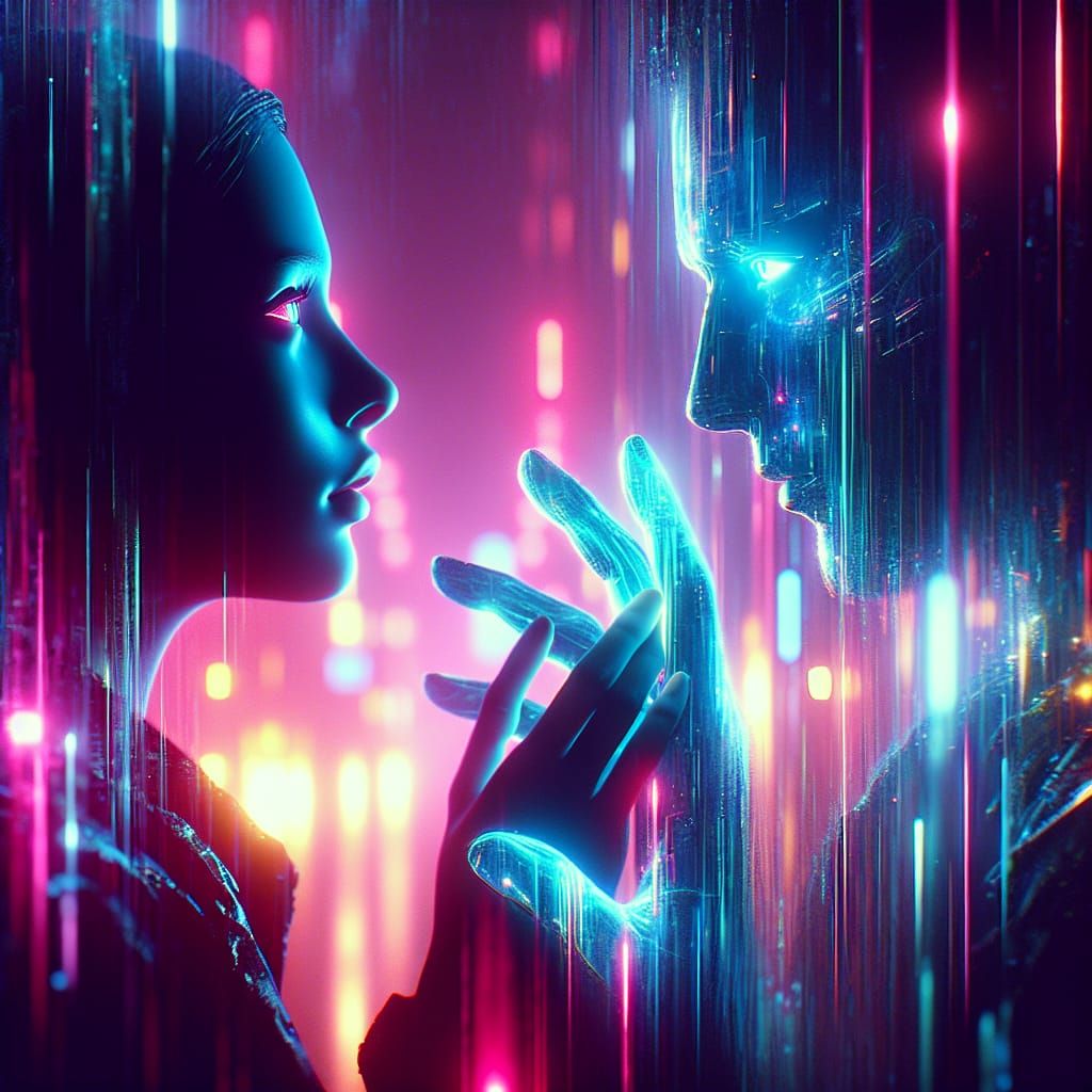 I am vanishing Everytime Your hand Caress my face ... - AI Art