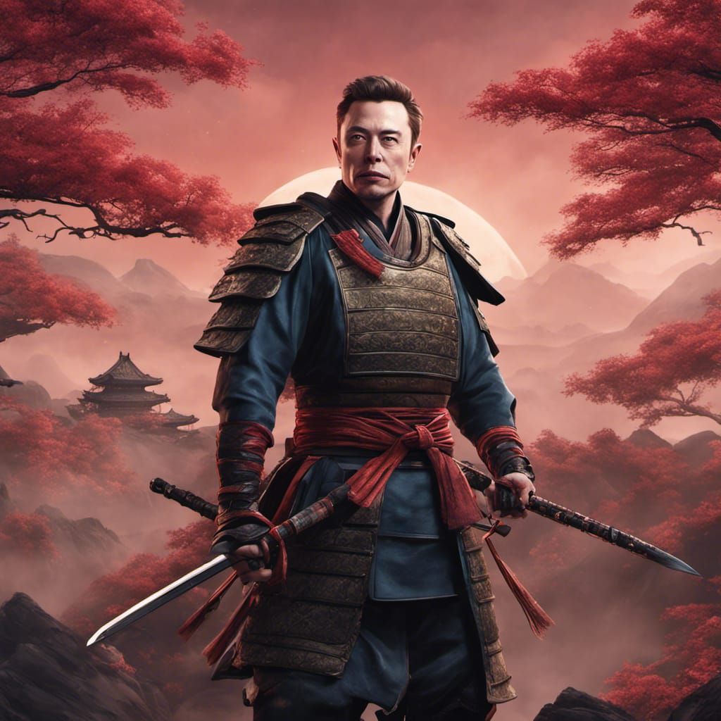 Elon Musk as a samurai - AI Generated Artwork - NightCafe Creator