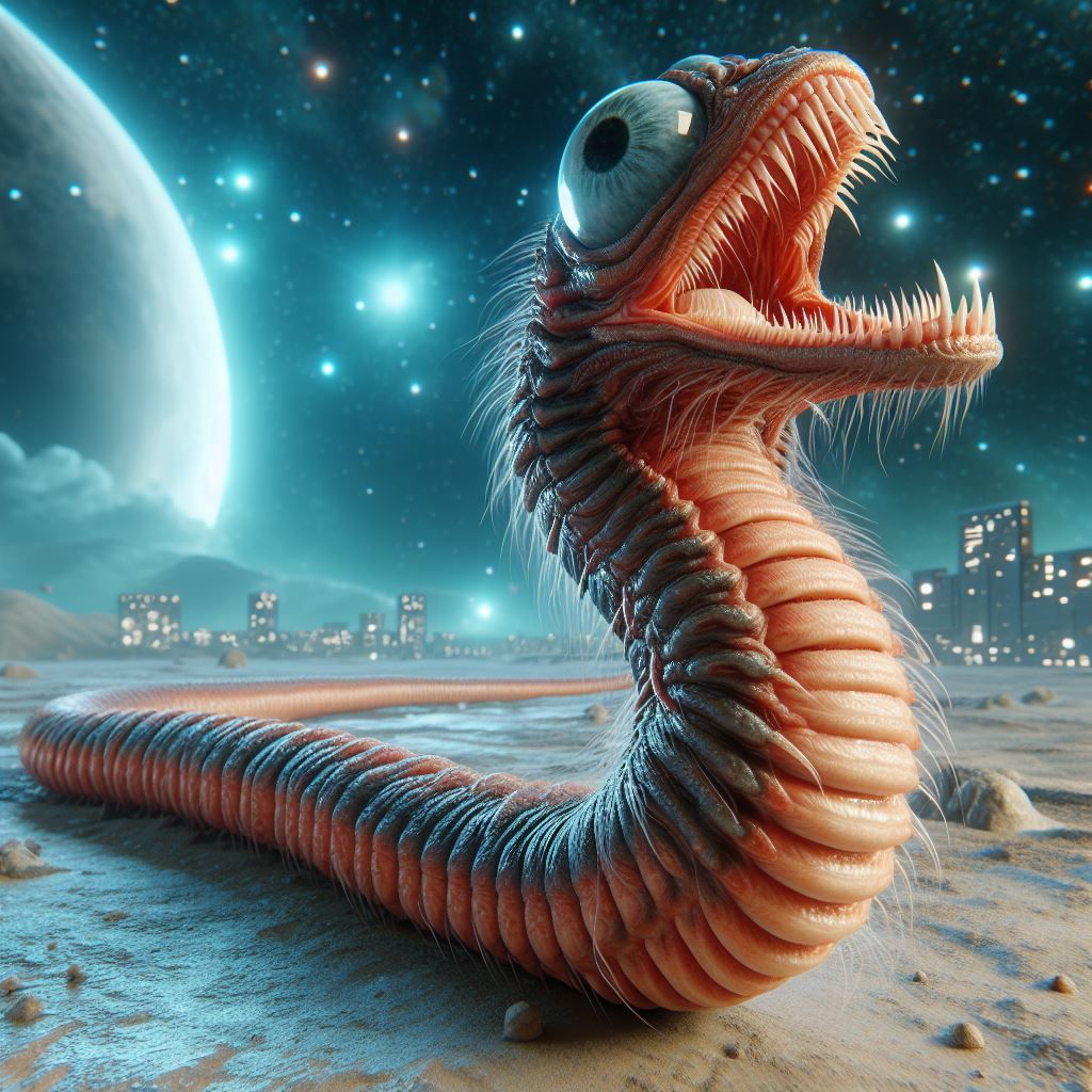 Cosmic Worms - AI Generated Artwork - NightCafe Creator