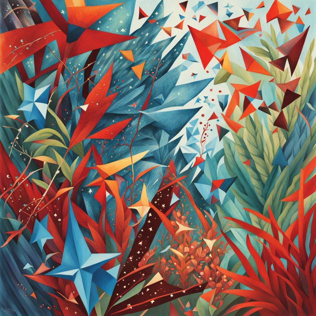 Surrealist Man Melts into Vibrant Dreamscape This image shows a man ...