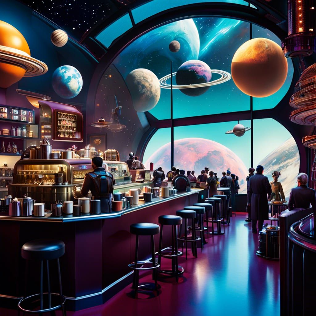 Café Nebula 3 - AI Generated Artwork - NightCafe Creator