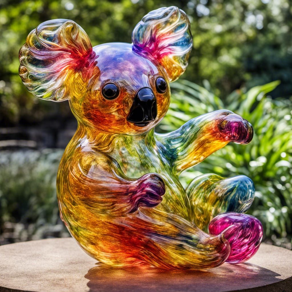Koala in crystal... - AI Generated Artwork - NightCafe Creator
