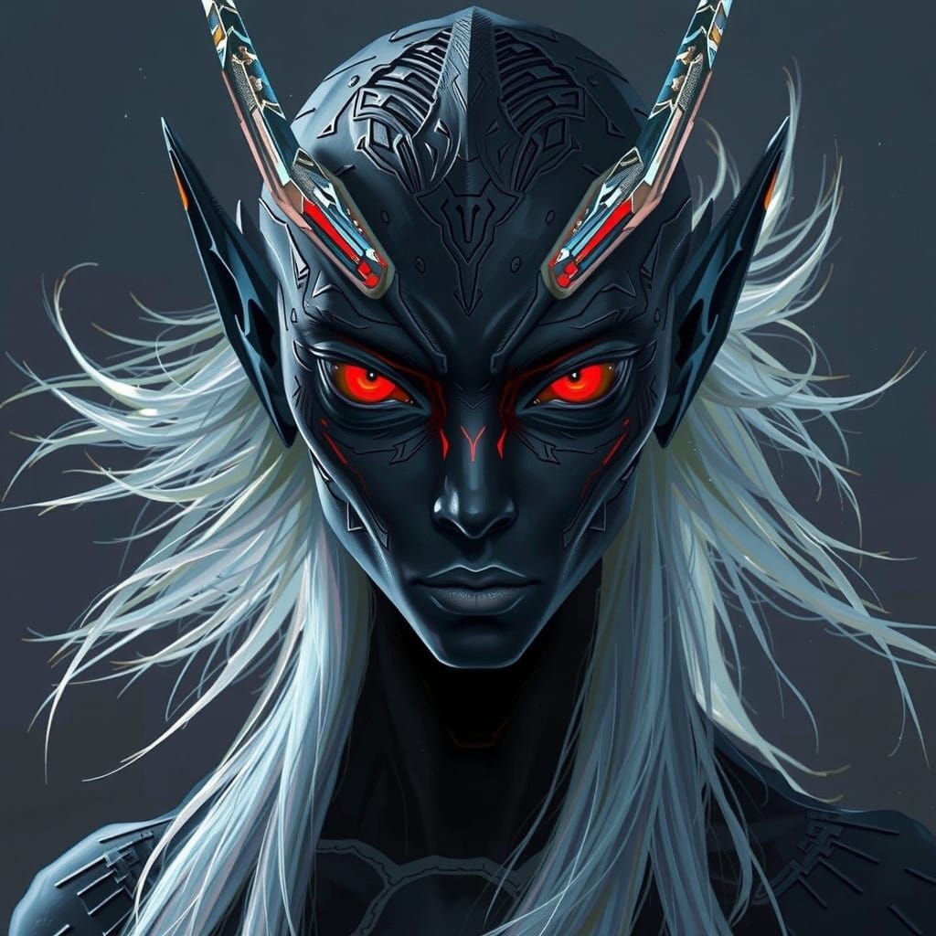 Ethereal Humanoid in Dreamlike Triadic Hues - AI Art