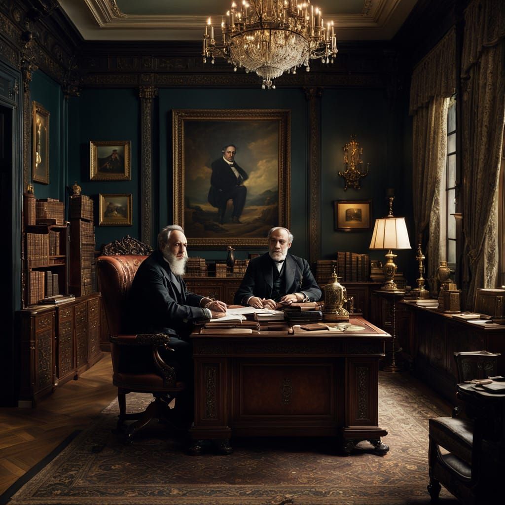 Dignified Victorian Era Banker in Orthodox Attire - AI Art