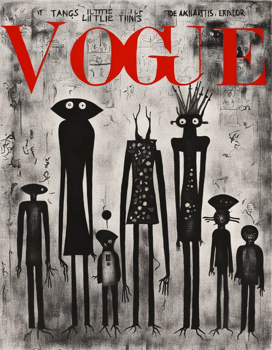 The Dissidents - Surrealist Vogue Cover Art with Vintage Bla...