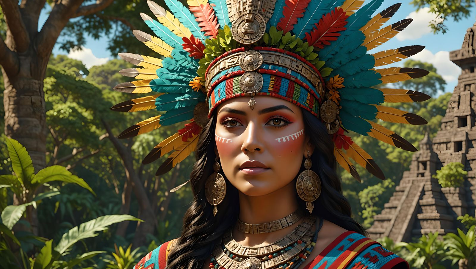 Aztec Queen 4 - AI Generated Artwork - NightCafe Creator