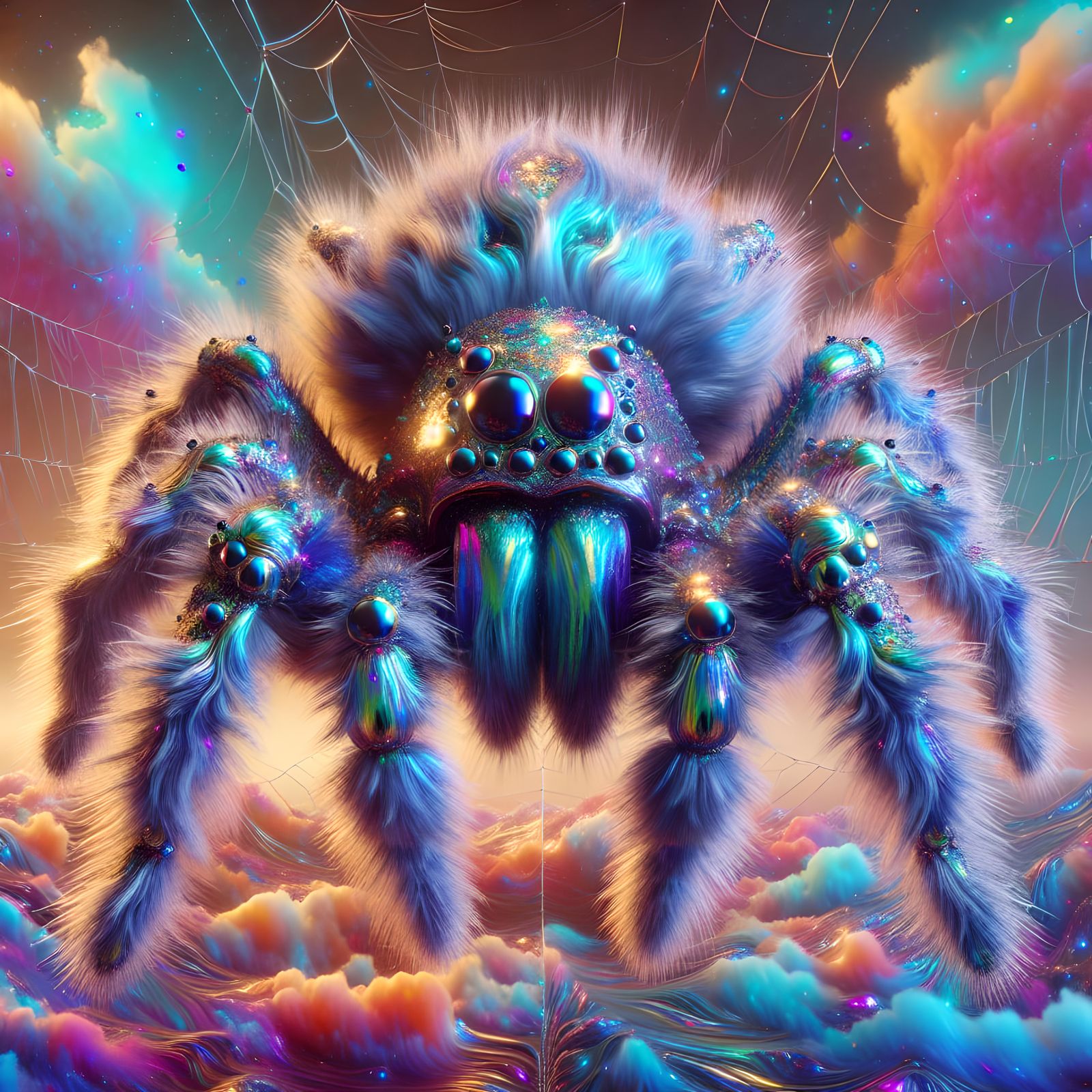 Cosmic Spider - AI Generated Artwork - NightCafe Creator
