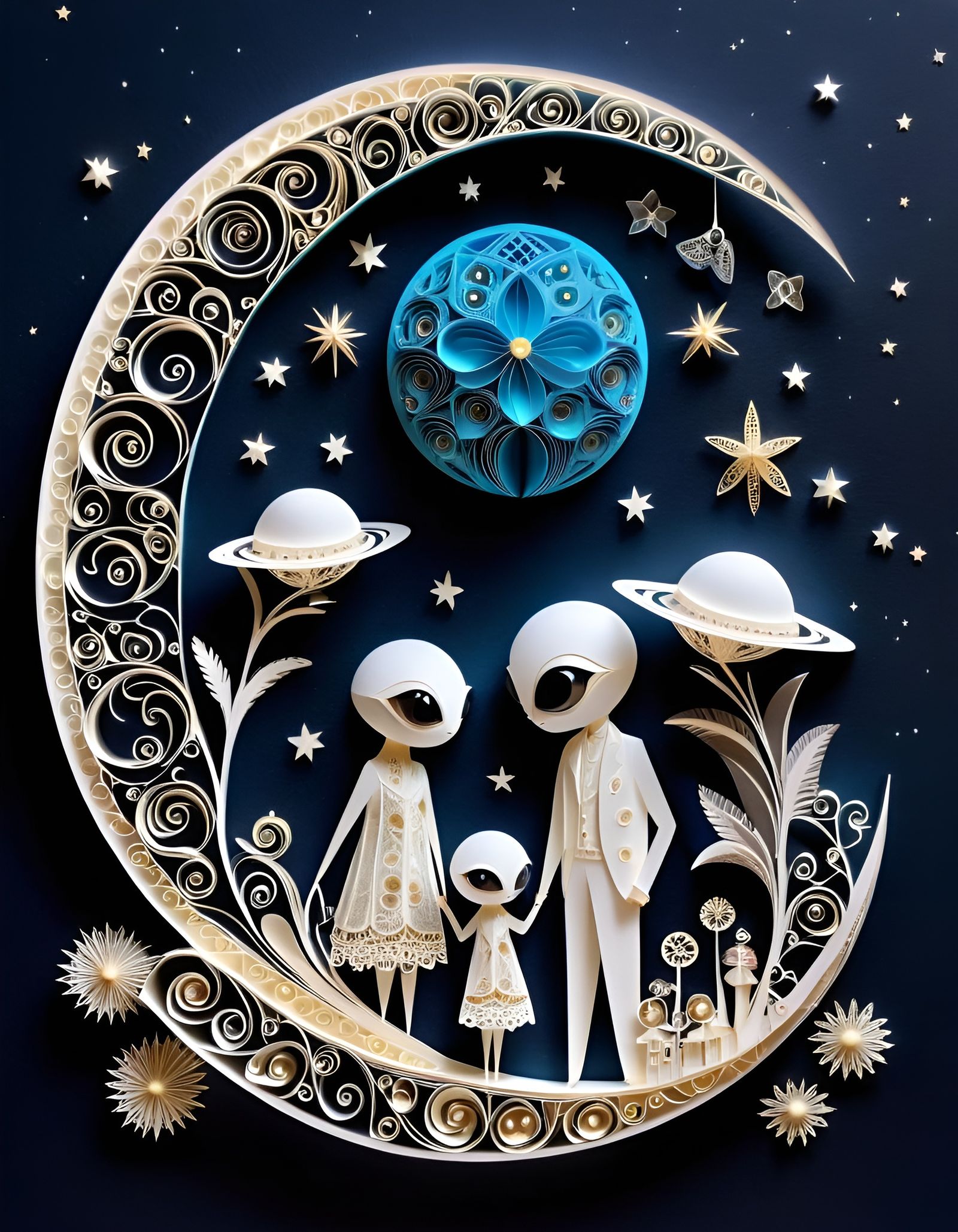 Alien Family - AI Generated Artwork - NightCafe Creator