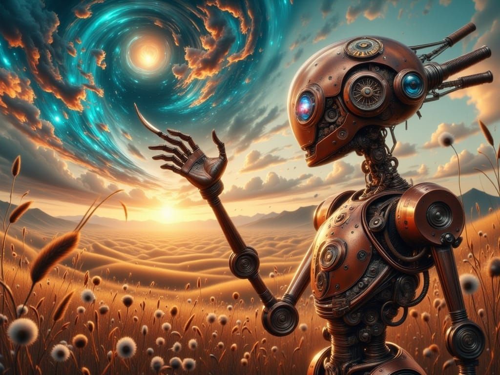 Vintage-Style Robot Creates Salvador Dali-Inspired... - AI Art