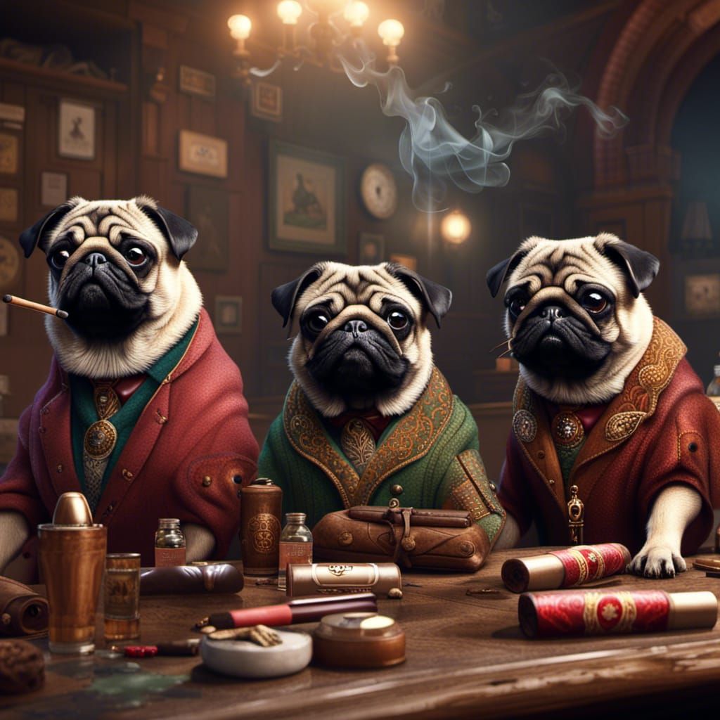 PUG CLUB - AI Generated Artwork - NightCafe Creator
