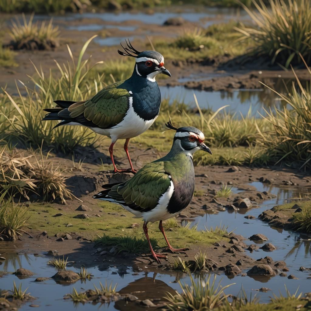 Northern lapwings - AI Generated Artwork - NightCafe Creator