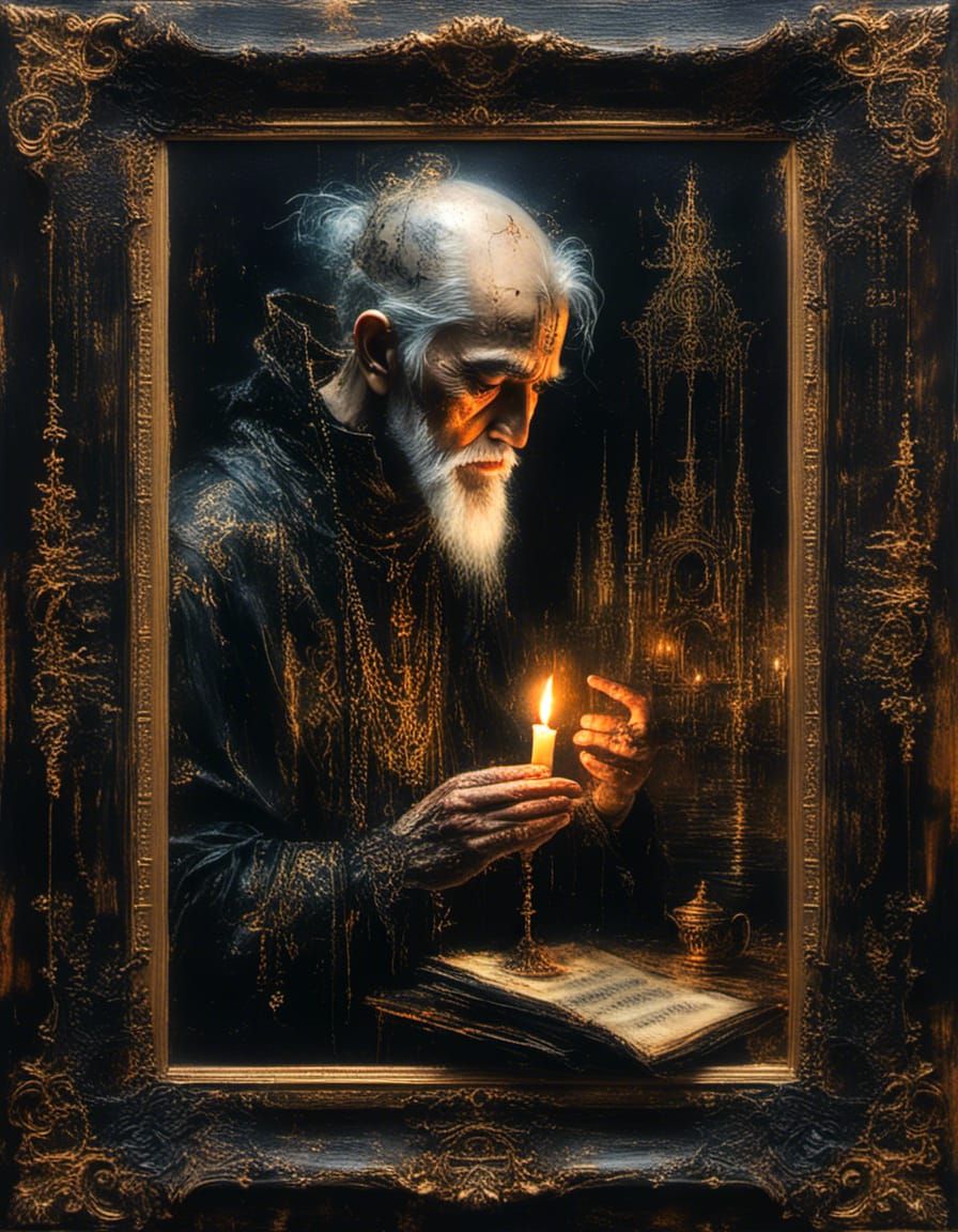 Monk contemplating - AI Generated Artwork - NightCafe Creator