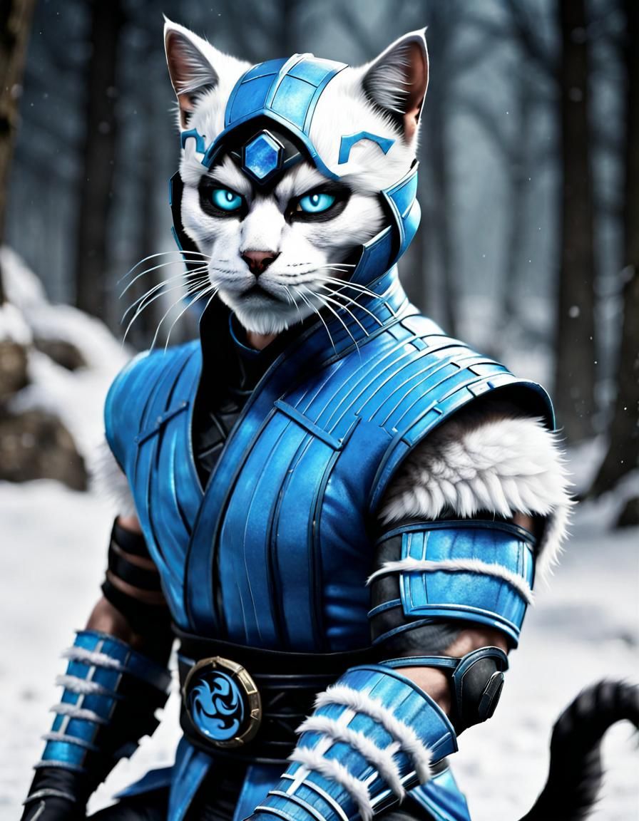 Sub-Zero as a cat - AI Generated Artwork - NightCafe Creator
