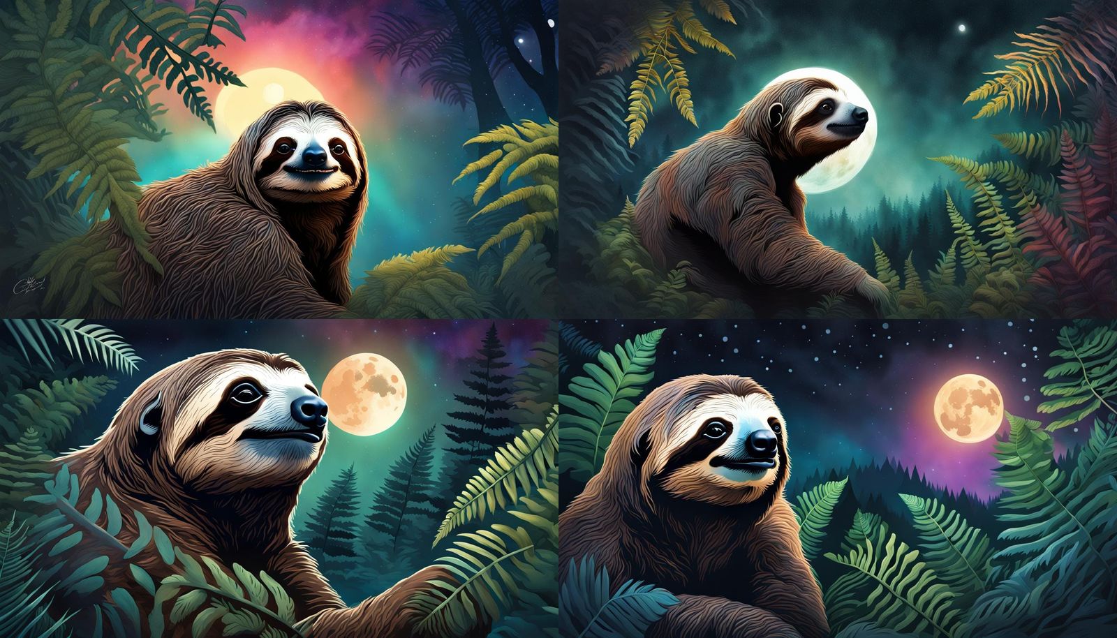 Silent Lucidity, A scene with an Sloth. Alone, - AI Generated Artwork ...