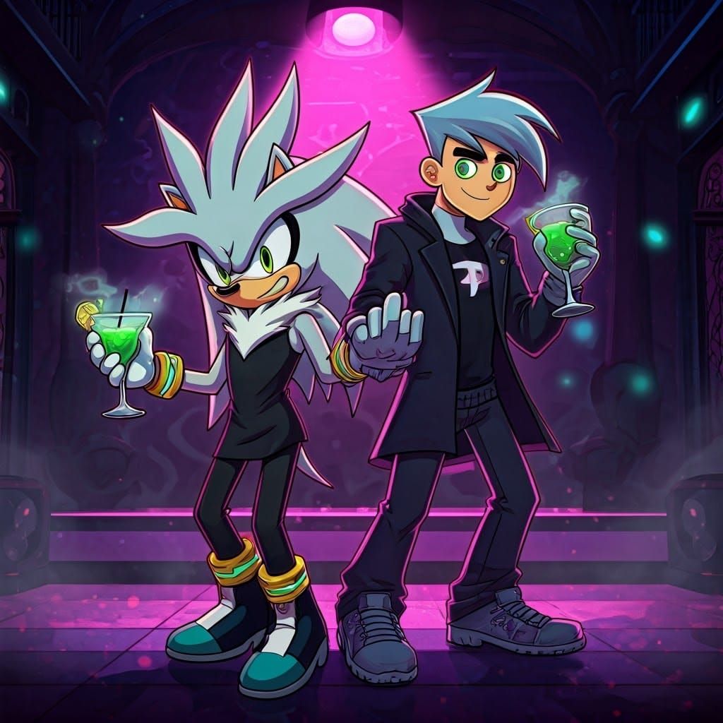 Gothic Club Scene: Danny Phantom and Silver Dance ... - AI Art