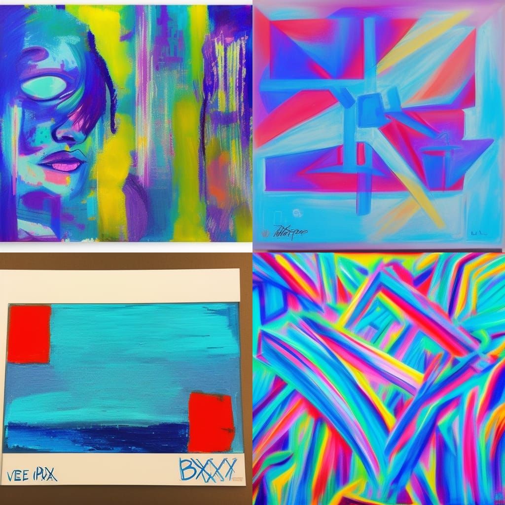 Boxx the Artist created "Vibrancy Blue." - AI Generated Artwork ...