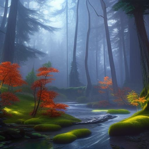 Maple forest - AI Generated Artwork - NightCafe Creator