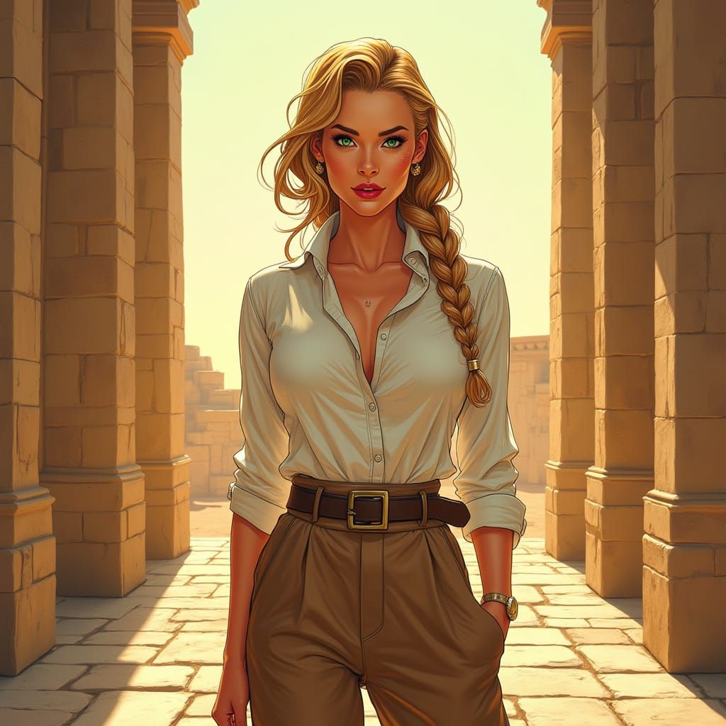 American shot of Helga Sinclair (the antagonist of the Disney movie ...