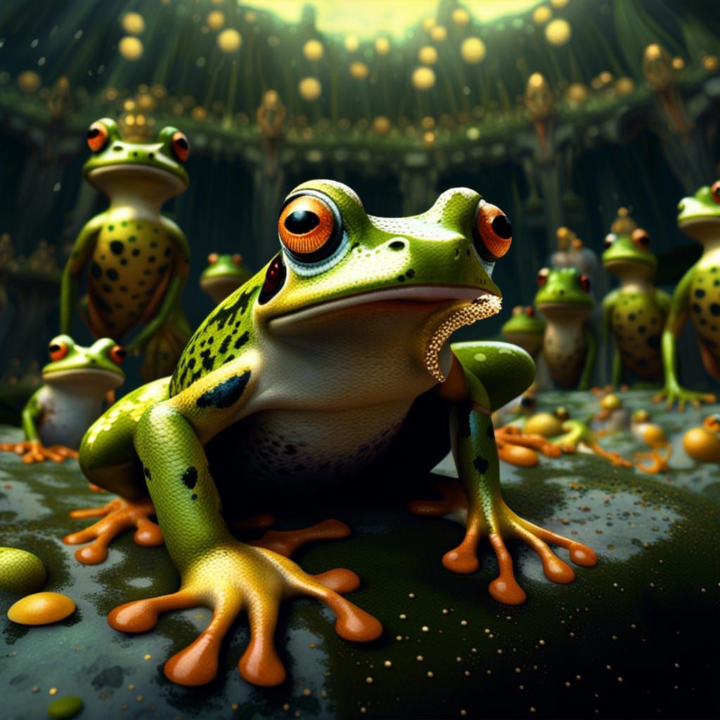 Frogs - AI Generated Artwork - NightCafe Creator