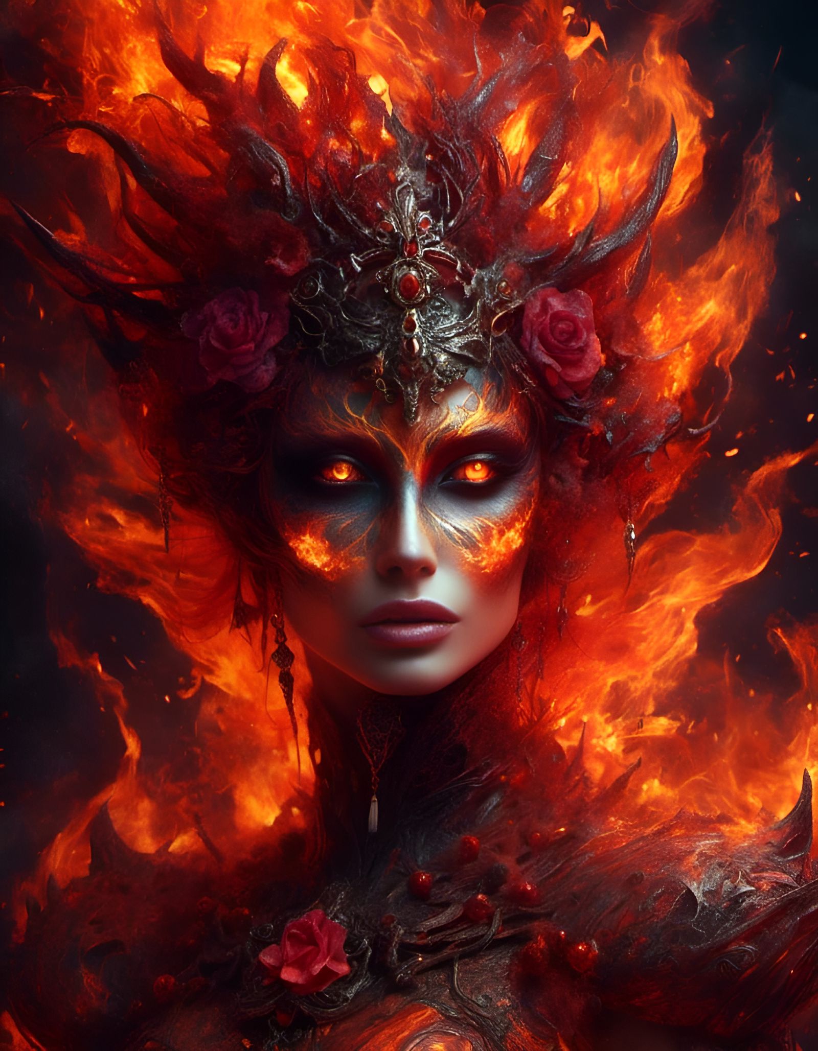 Fire Elemental (Magic Portraits by Fibek) - AI Generated Artwork ...