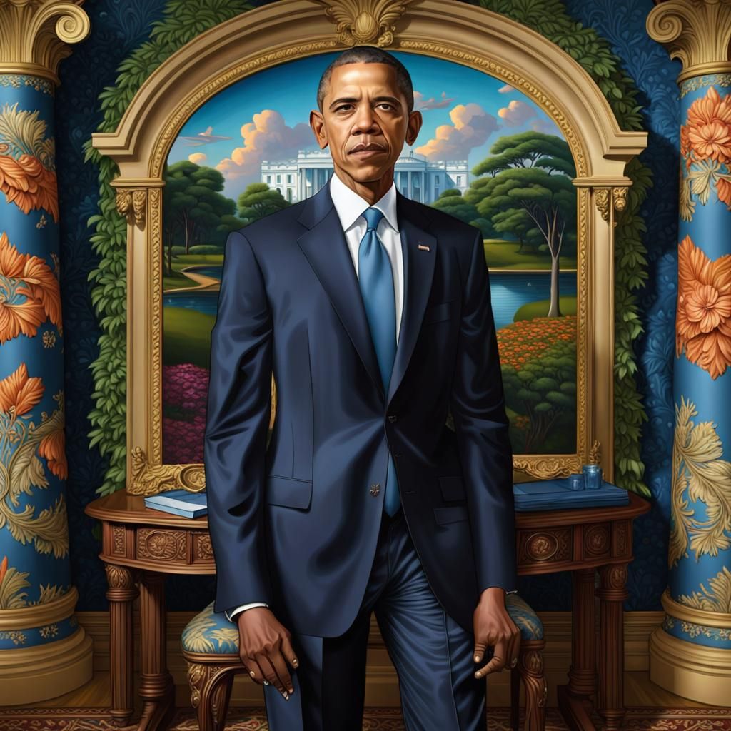 Portrait of Barack Obama - AI Generated Artwork - NightCafe Creator
