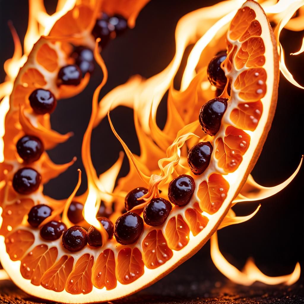 Fire Fruit Slice 🔥 - AI Generated Artwork - NightCafe Creator