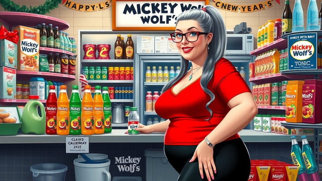At MickeyWolf convenience store - Sexy Convenience Store Cl...