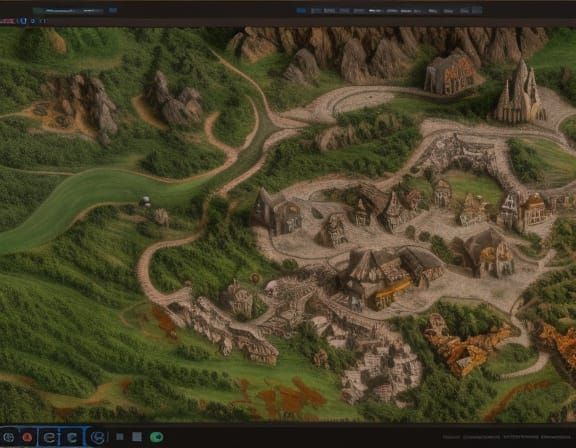 top down map of a fantasy medieval village - AI Generated Artwork ...