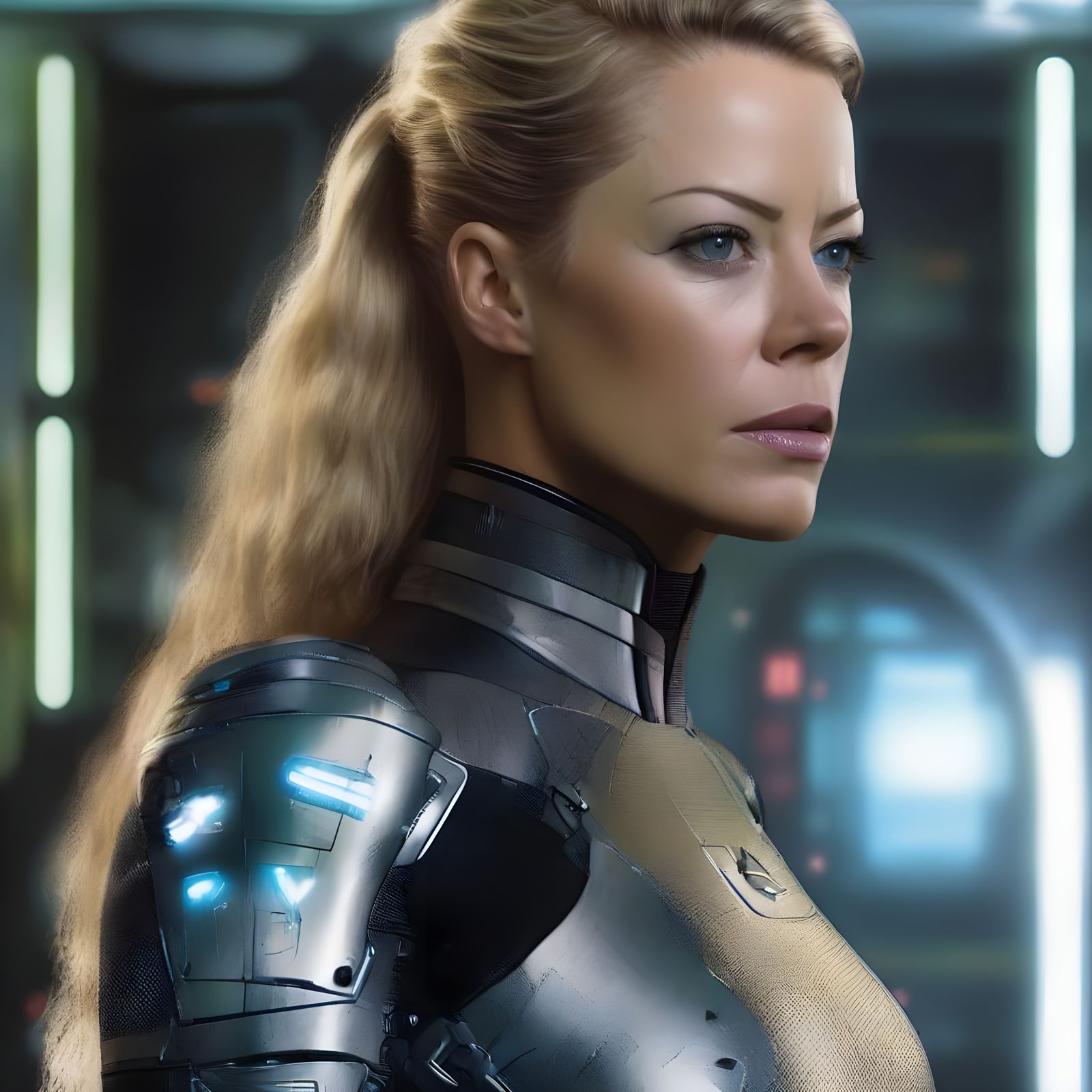 Iconic Borg Character with Cybernetic Eye Implant - AI Art