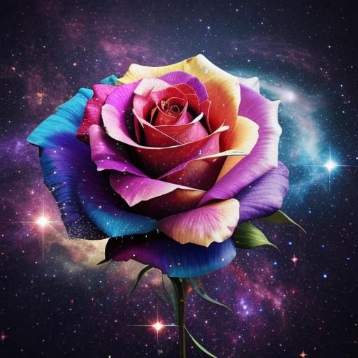 Cosmic Rose - AI Generated Artwork - NightCafe Creator