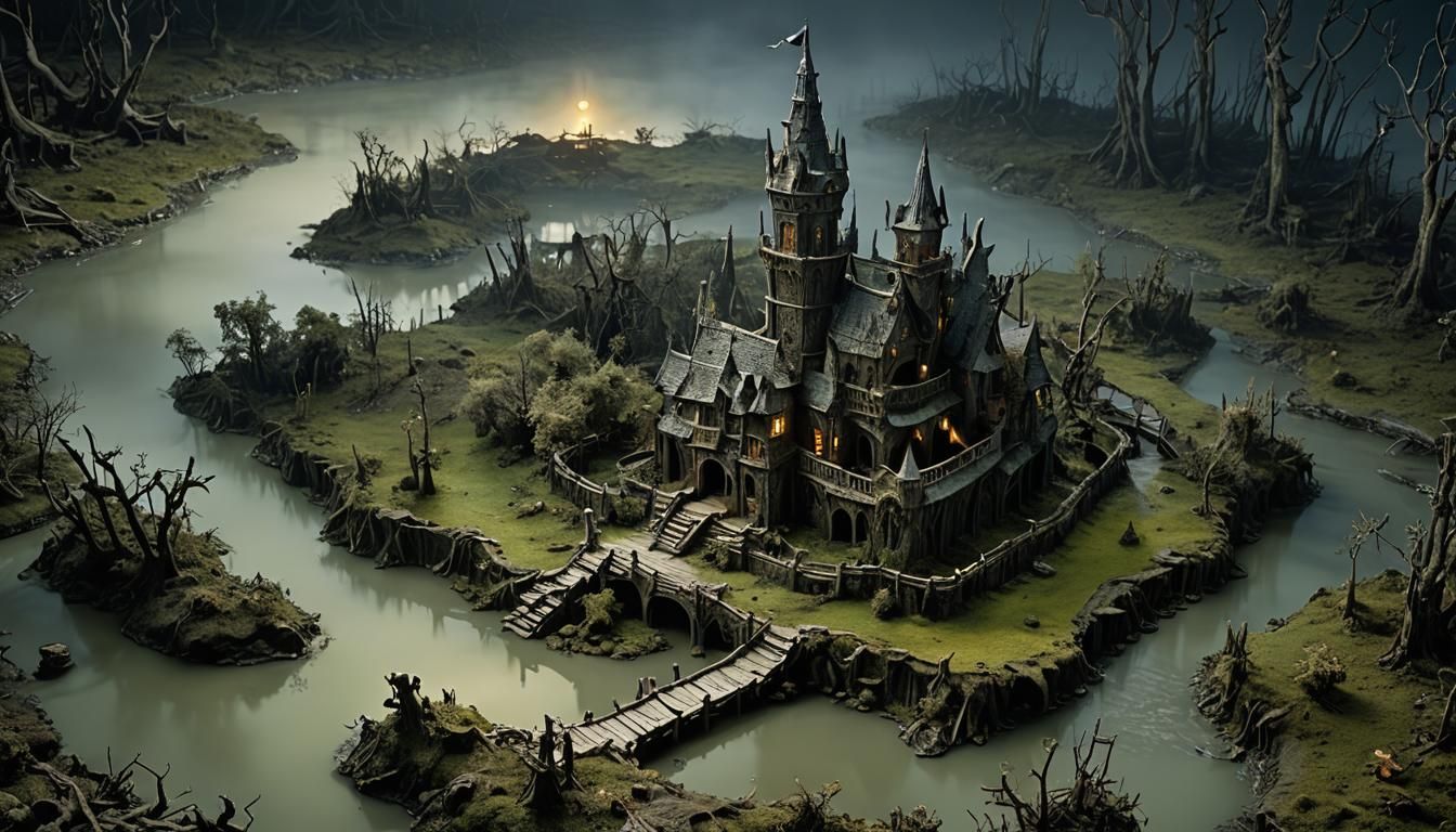 Swamp Wizard Tower - AI Generated Artwork - NightCafe Creator