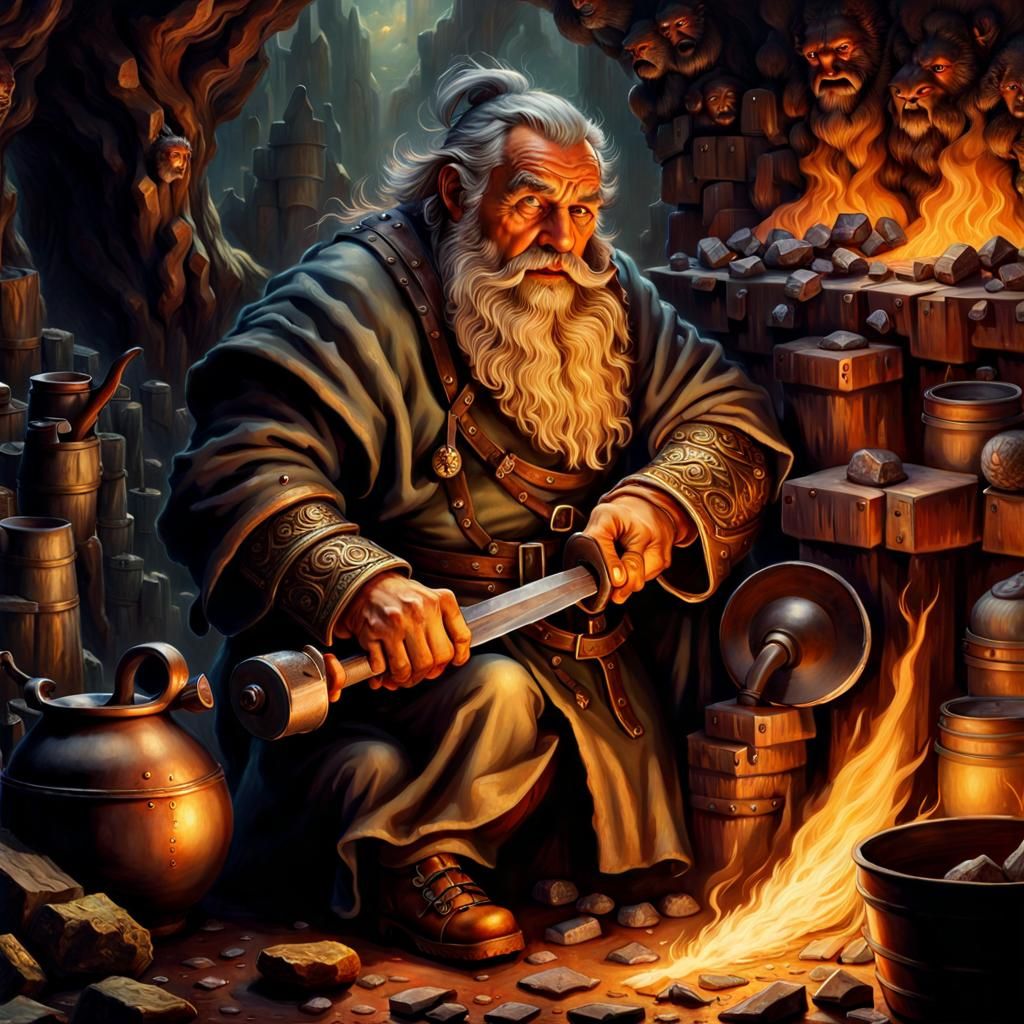 Dwarven Blacksmith - AI Generated Artwork - NightCafe Creator