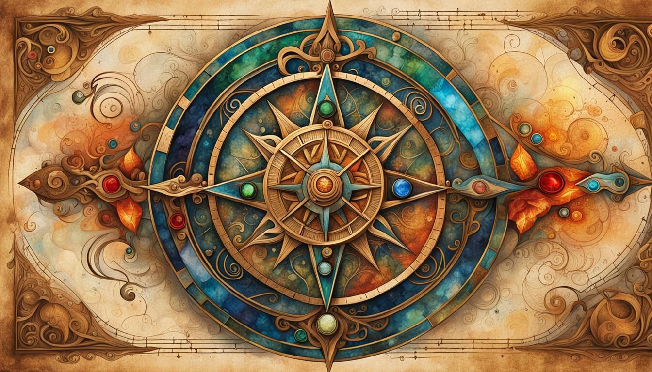 The Elemental Compass - AI Generated Artwork - NightCafe Creator
