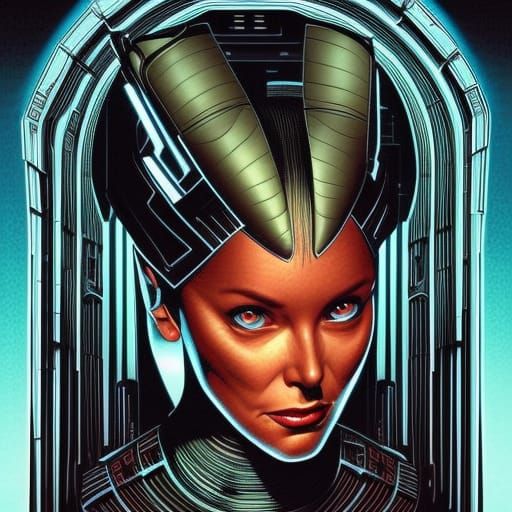 Borg woman - Borg Woman in Comic Book Art Style