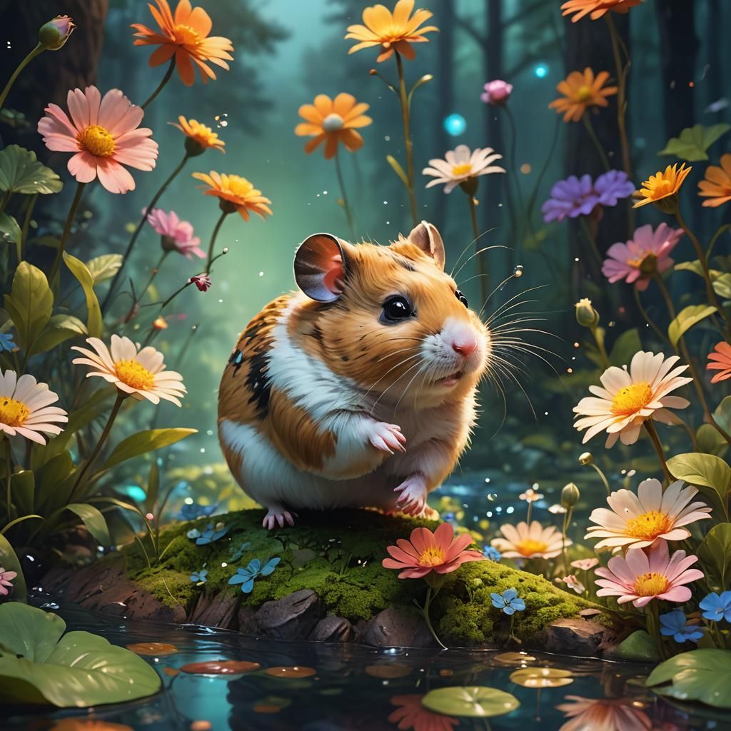 a cute little hamster - AI Generated Artwork - NightCafe Creator