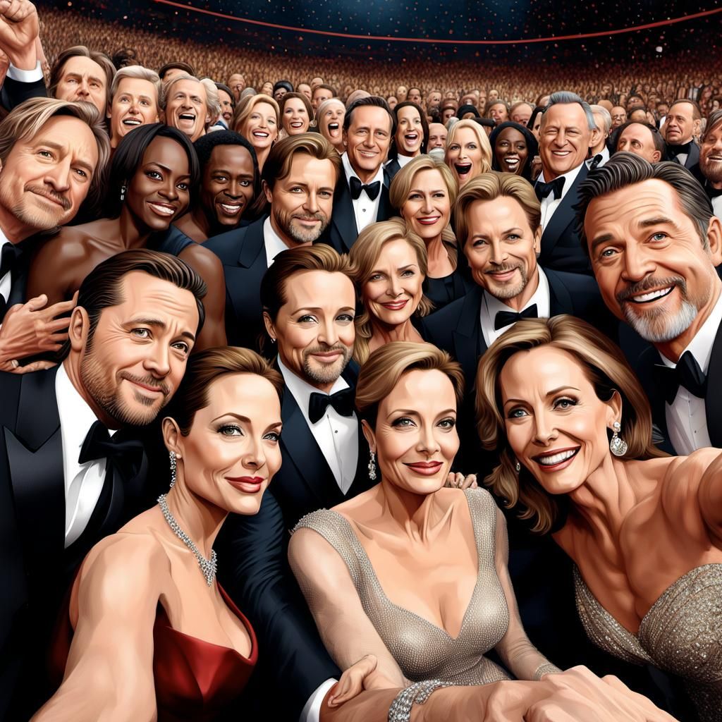 Oscar's 2014 Selfie - AI Generated Artwork - NightCafe Creator
