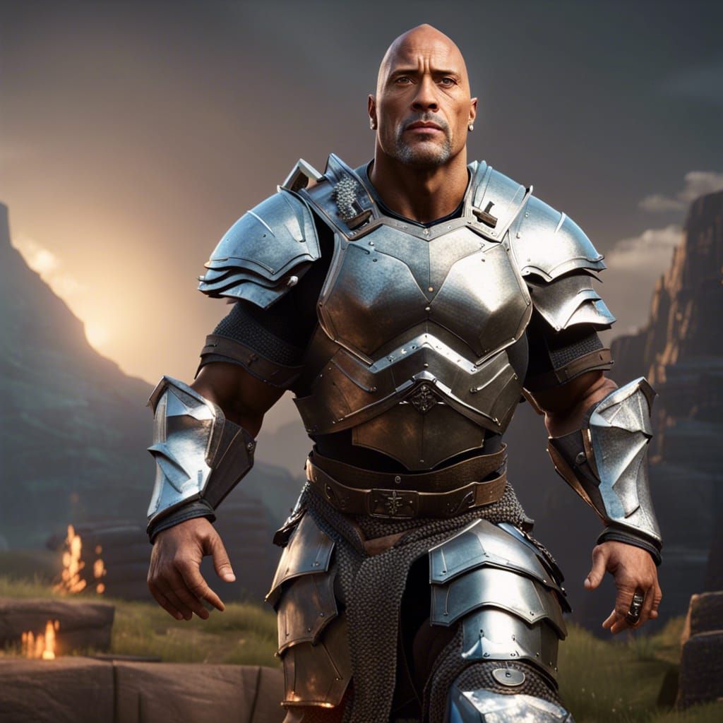 Dwayne "The Knight" Johnson - AI Generated Artwork - NightCafe Creator