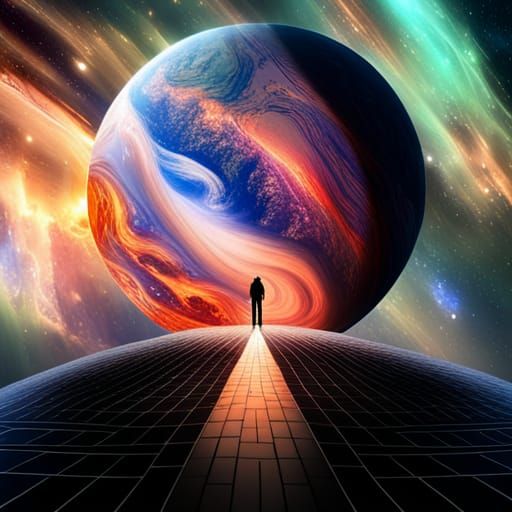 me and the universe - AI Generated Artwork - NightCafe Creator