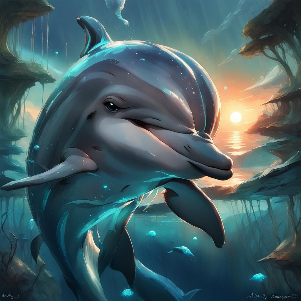adorable dolphin - AI Generated Artwork - NightCafe Creator