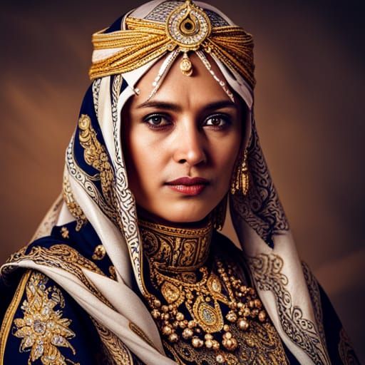 Queen of Oman in Royal Mantle - AI Generated Artwork - NightCafe Creator