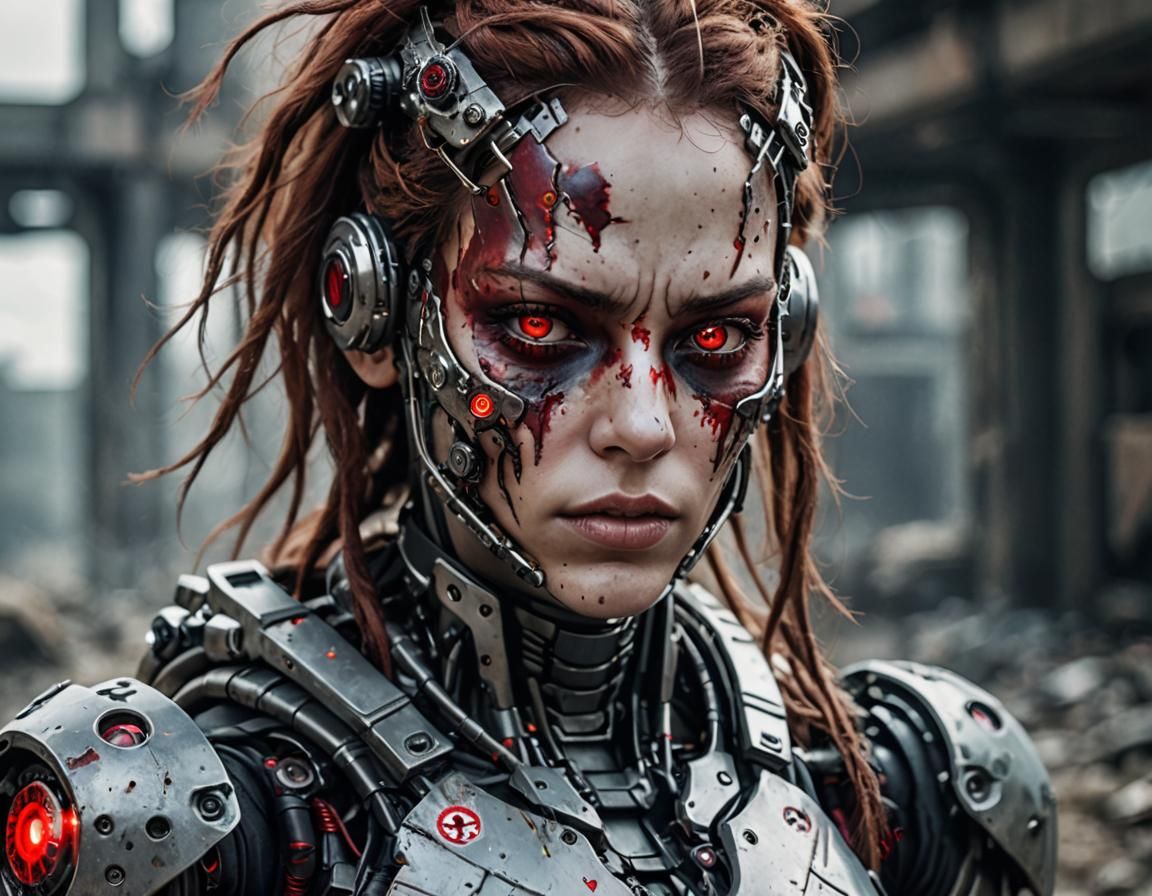 cyborg post-apocalyptic warrior - AI Generated Artwork - NightCafe Creator